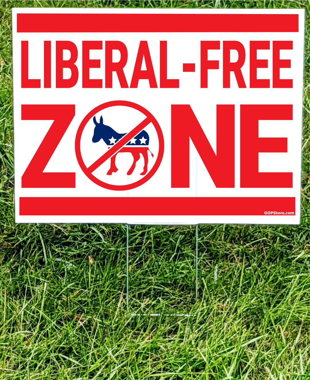 Liberal Free Zone Yard Sign – GOPStore.com